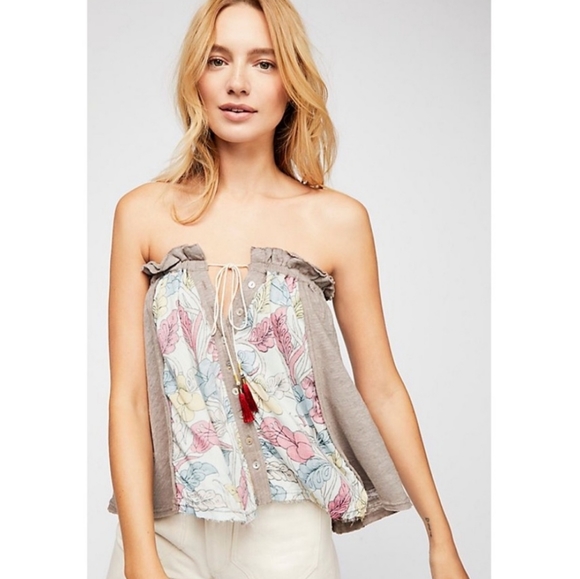 Free People | Tops | Rare Free People Flowy Floral Swing Top | Poshmark